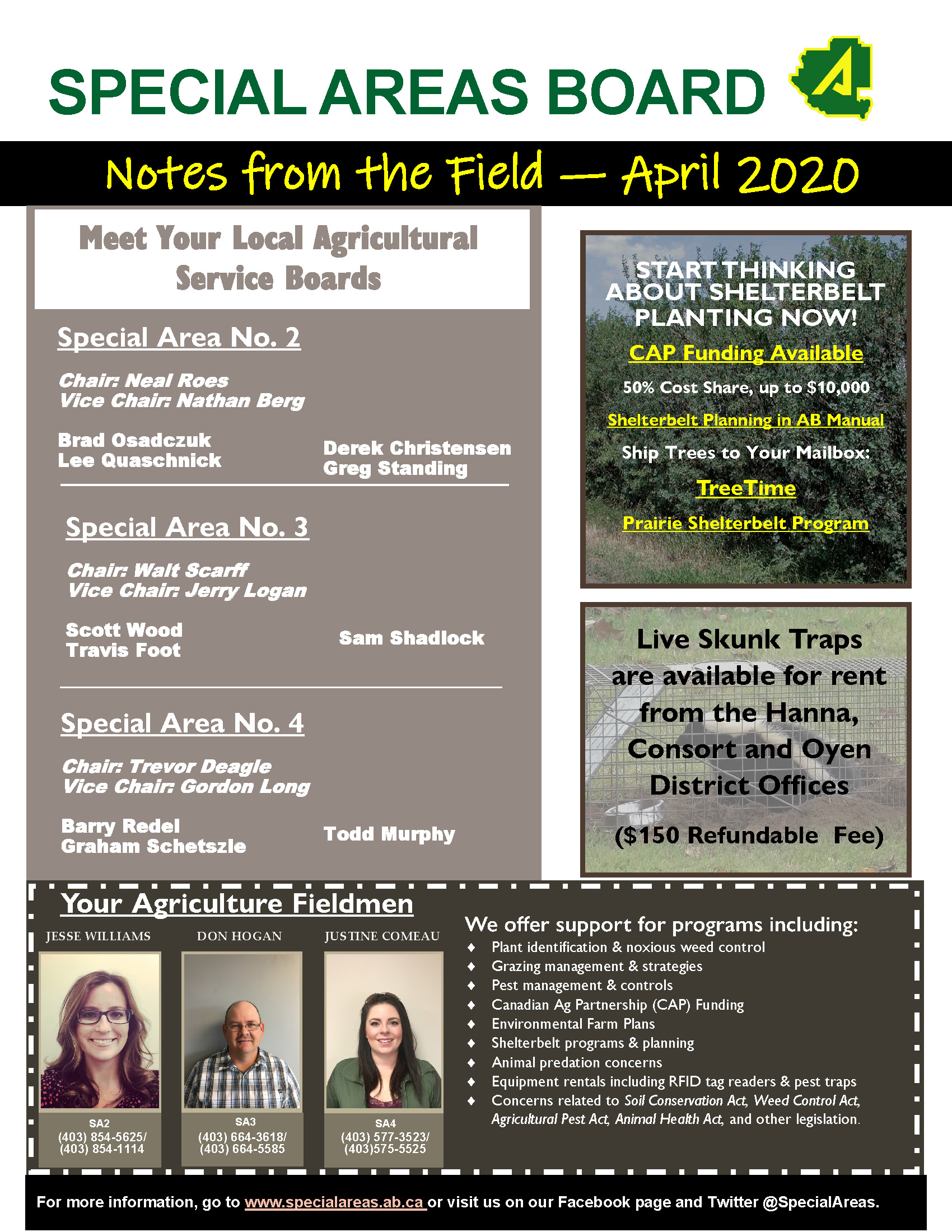 Special Areas Board Spring 2020 Ag Newsletter Now Available! – Special ...