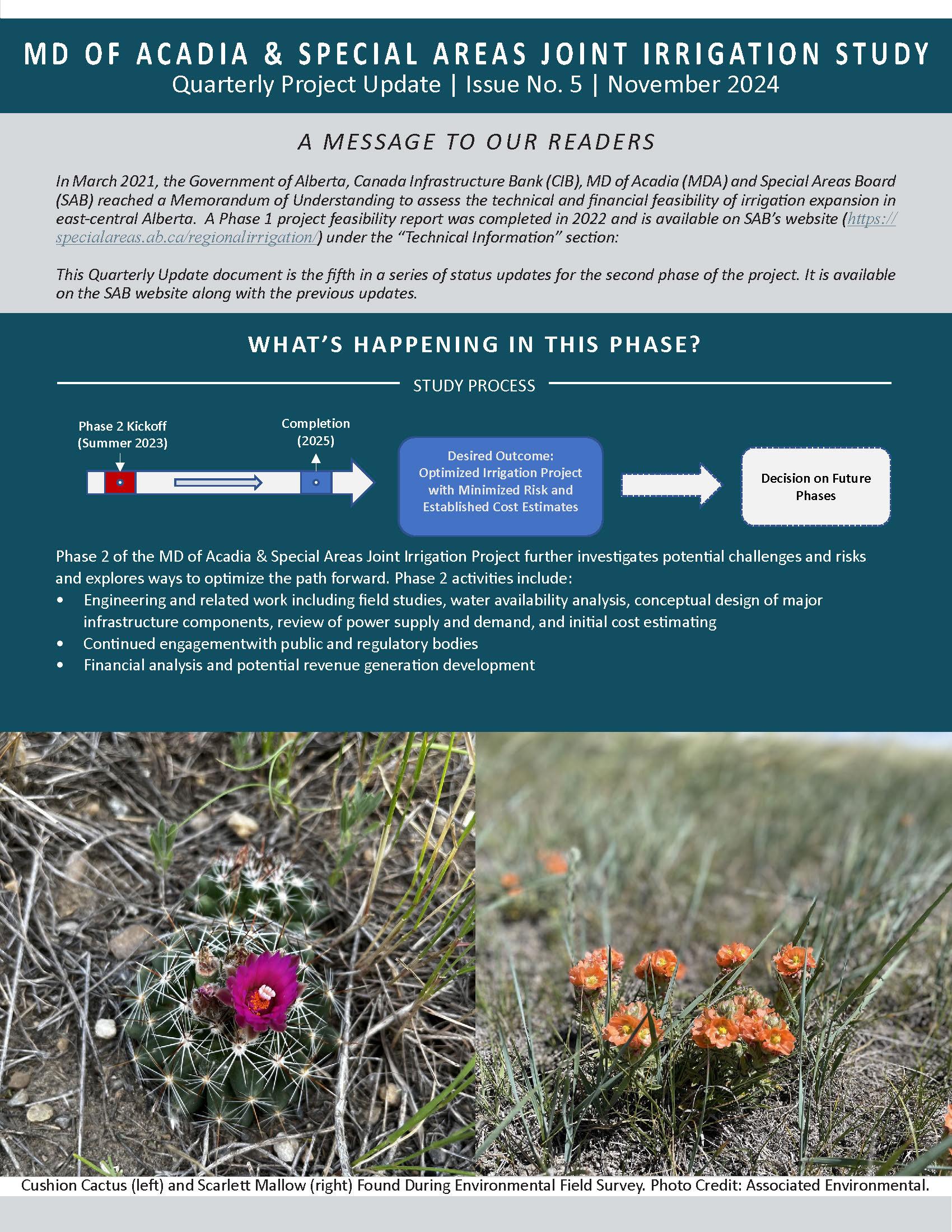 MD of Acadia & Special Areas Irrigation Project – Latest Update ...