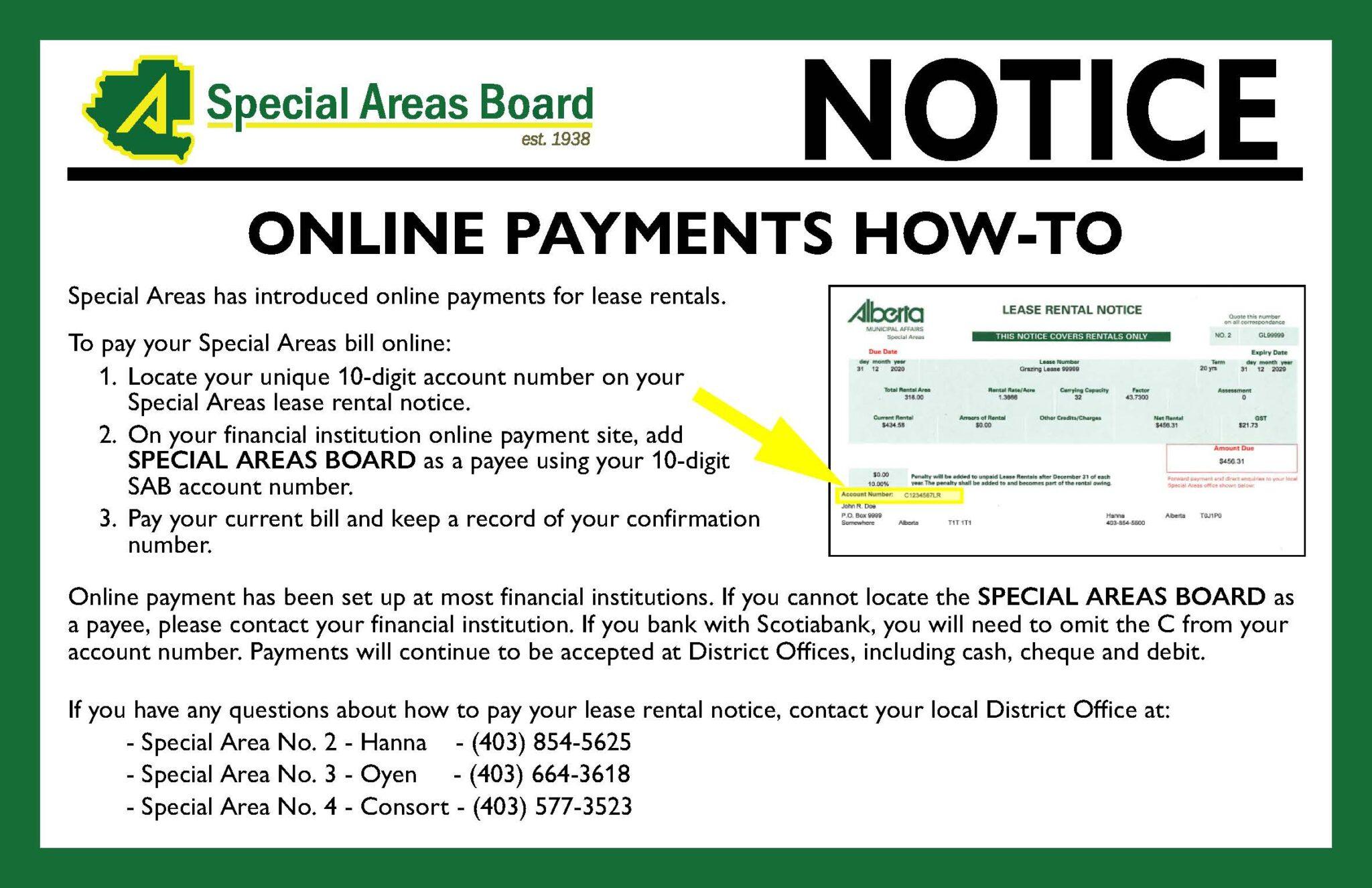 2025 Lease Rental Payments Due - Special Areas Board
